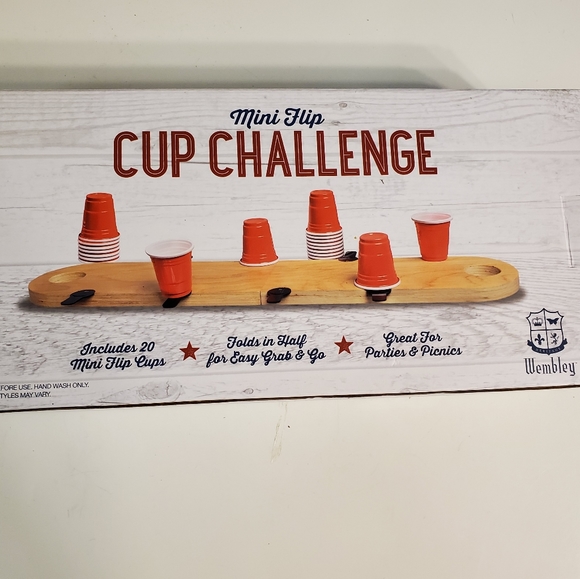 Wembley | Games | Wembley Mini Drink Flip Cup Drinking Game Wooden ...